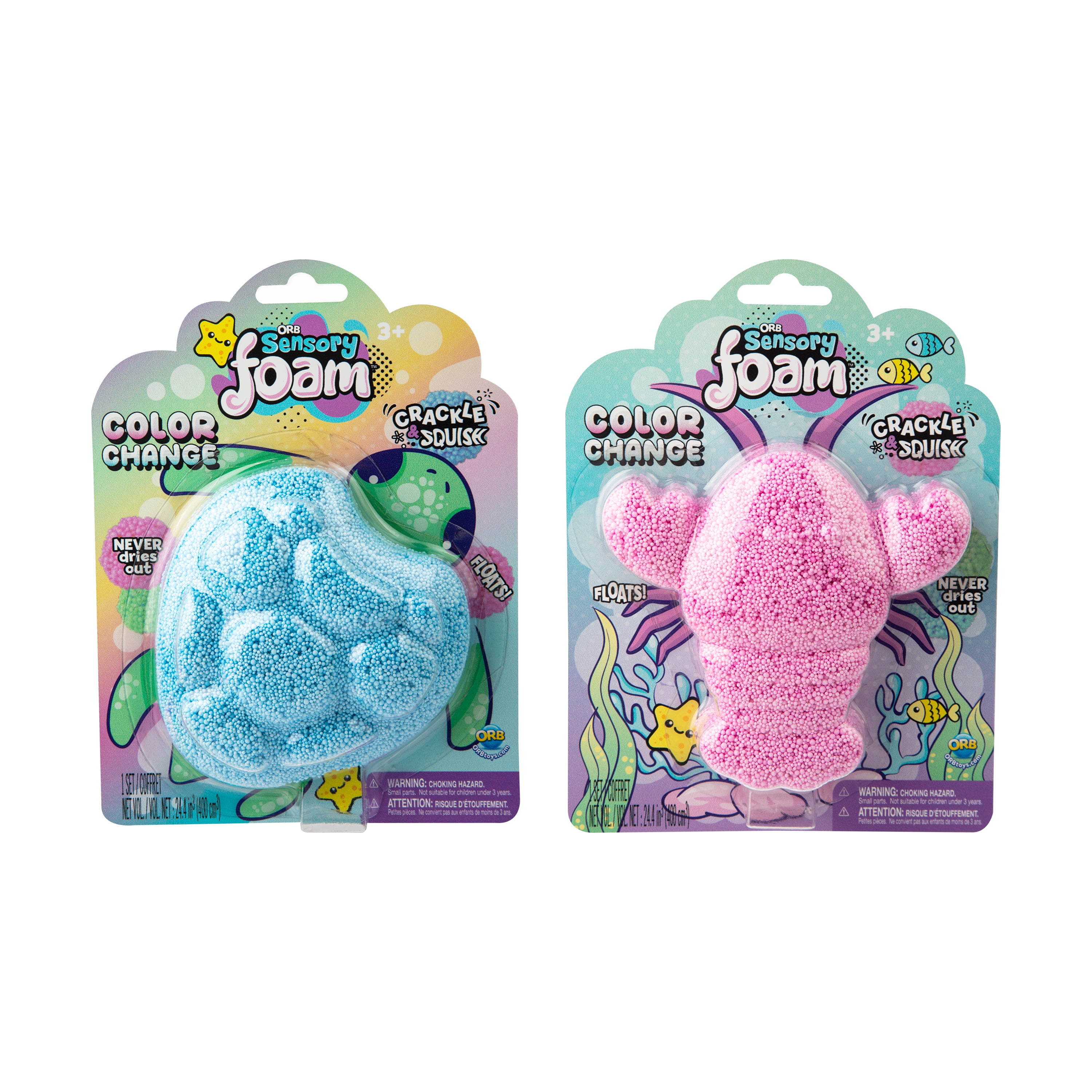 ORB Sensory Foam Color Change Combo 2 Pack - Mess-Free Color Changing ...