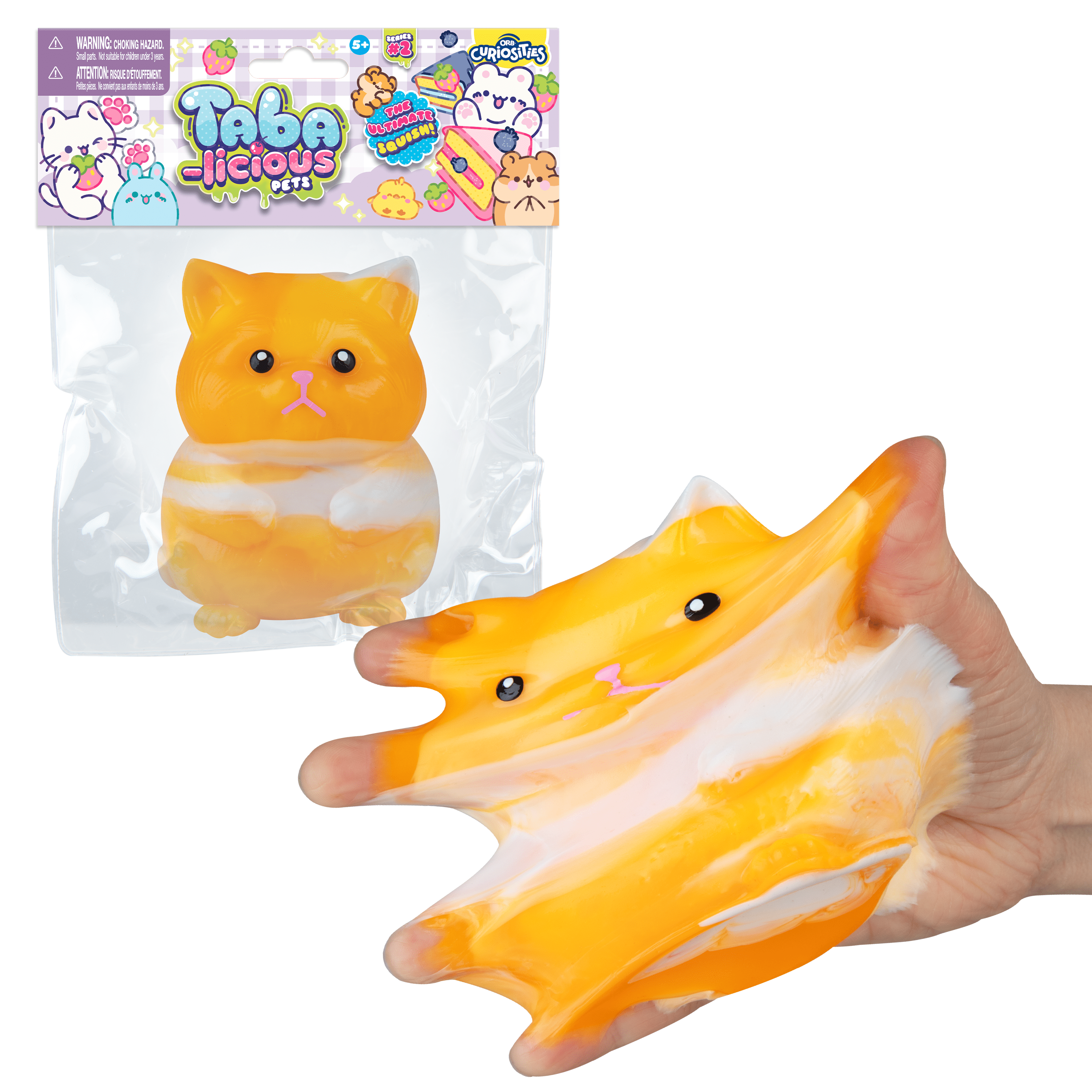 ORB Tabalicious Pets TABA Squishy Cat Toy - Cute, Soft, Sticky Kitty ...