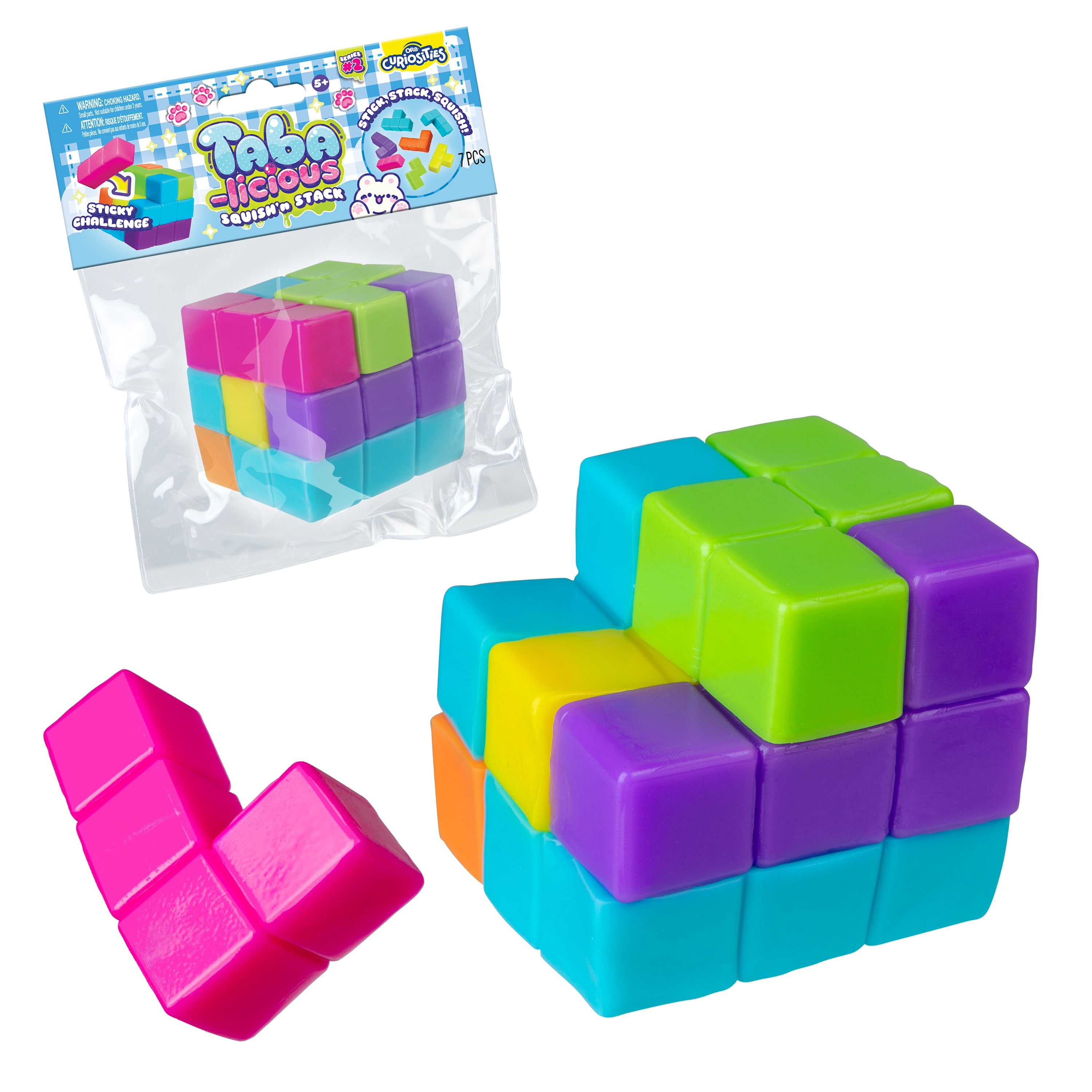 ORB Tabalicious Squish N' Stack Puzzle Cube Squishy Toy - Fun, Cute ...