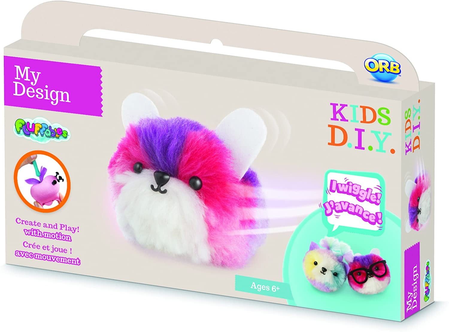 ORB The Factory Fluffables Ice Cream Motion Arts & Crafts, White/Purple ...