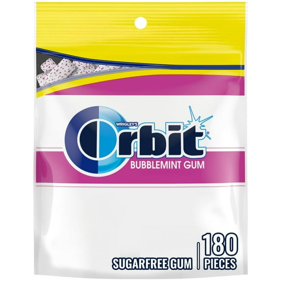 ORBIT Gum Bubblemint Sugar ESF27 Free Chewing Gum Bulk, 180 Piece ...