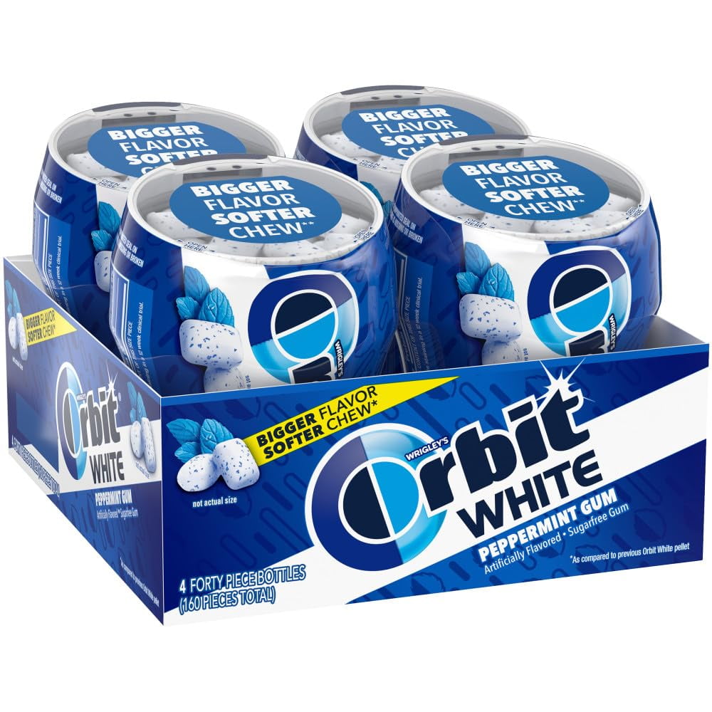 ORBIT Gum White Peppermint Sugar Free Chewing Gum Bulk Pack, 40 Piece ...