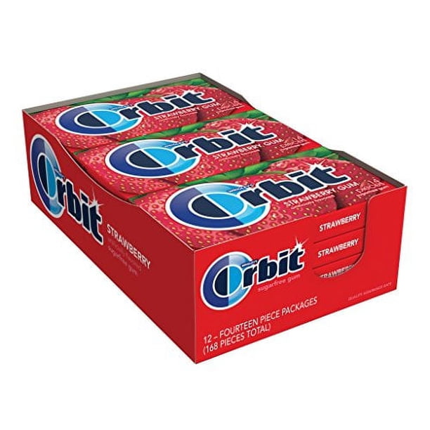 ORBIT Strawberry Sugar Free Chewing Gum, 14 pieces, (12 Pack) - Walmart ...