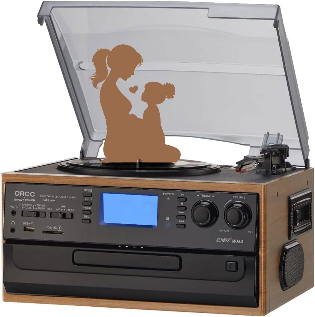ORCC 10-in-1 Vinyl Turntable Record Player with Bluetooth, Turntable ...