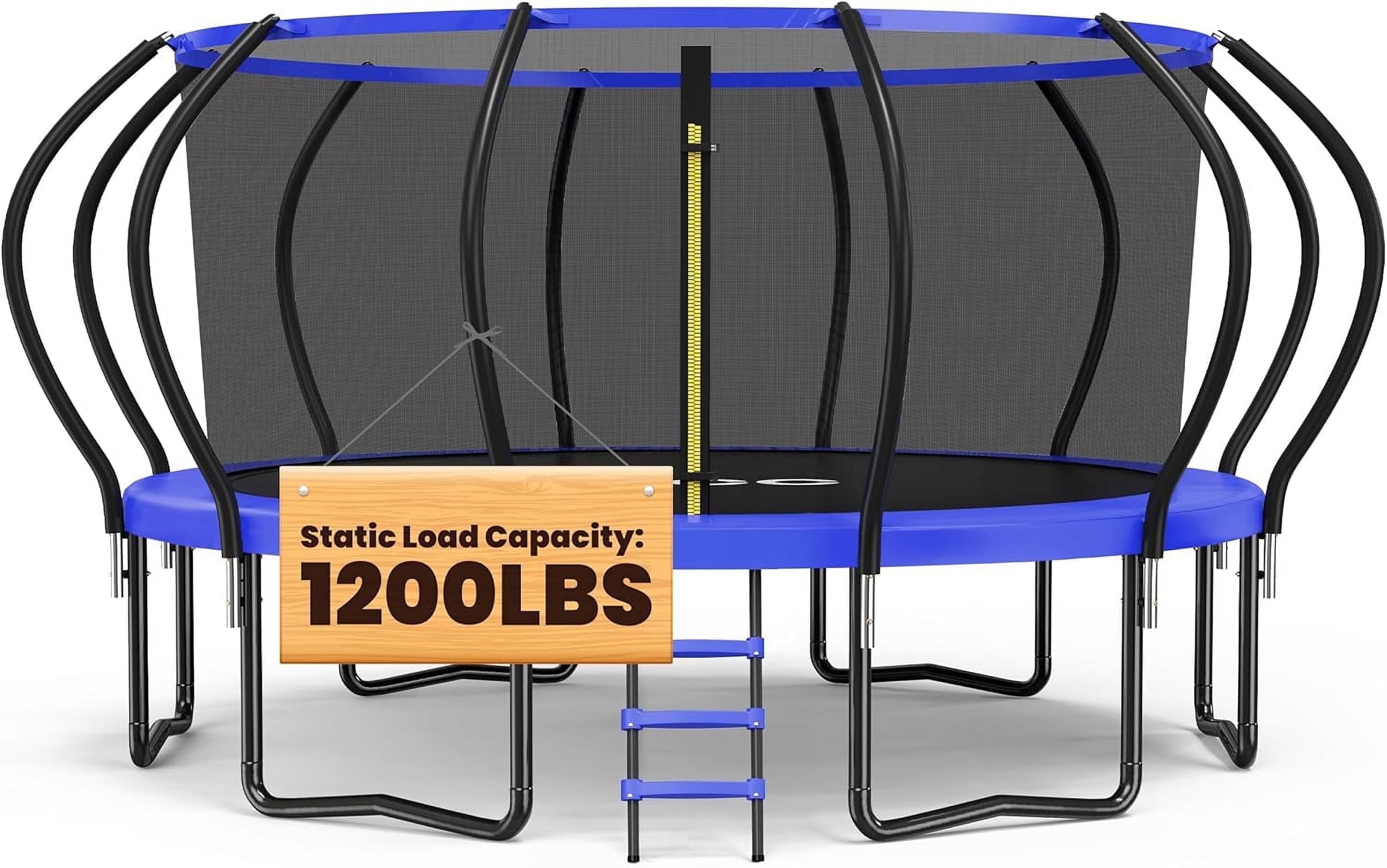 ORCC 1200LBS Weight Capacity Heavy-Duty Trampoline 16 15 14 12 10 8FT ...