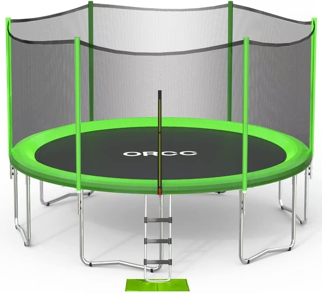 ORCC Trampoline 10 12 14 15 16FT Kids Recreational Trampolines with ...
