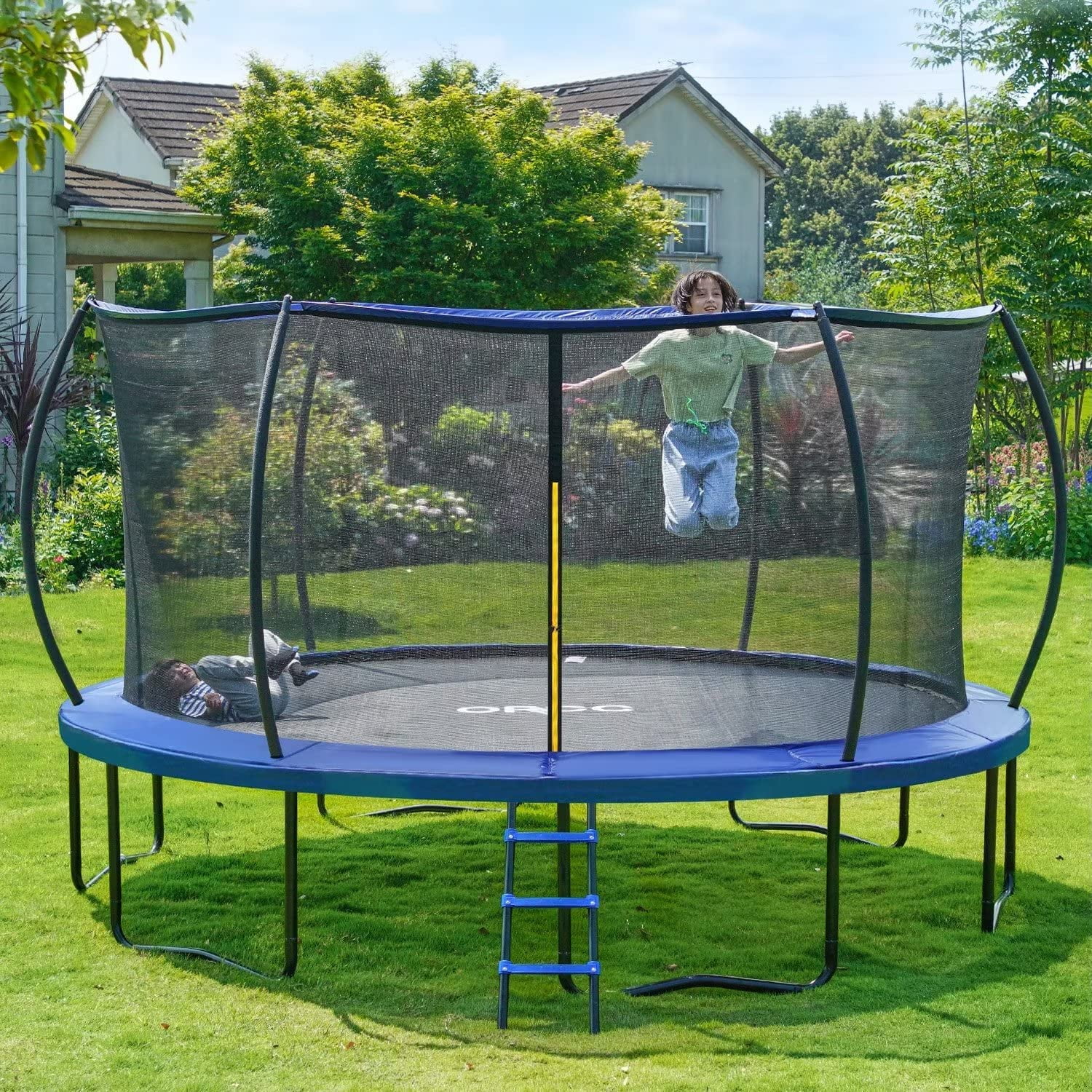 ORCC Trampoline - 10ft-16ft Kids & Adult Trampoline with Enclosure Net ...