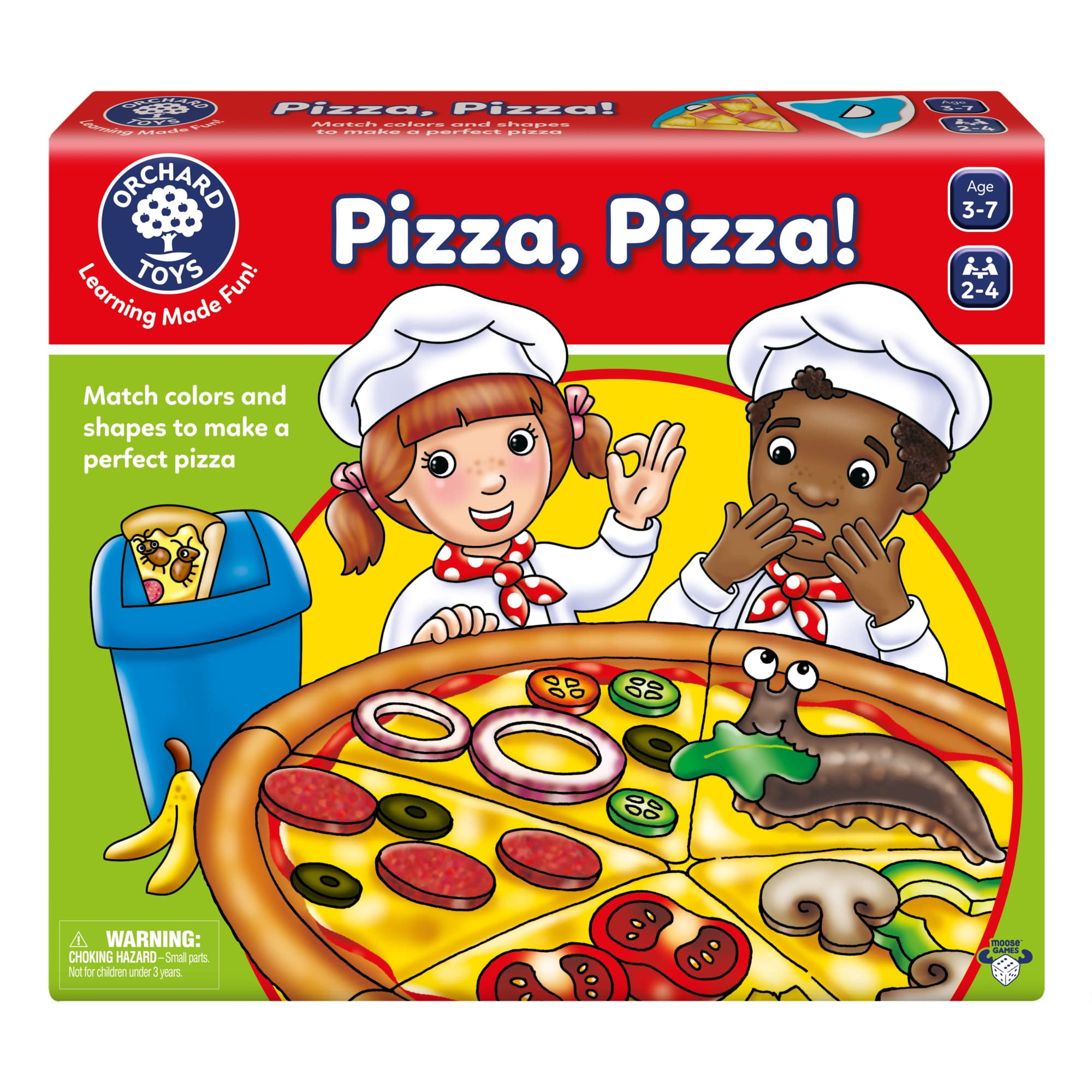ORCHARD TOYS Moose Games, STF9 Pizza! Game. Match Colors and Shapes to ...