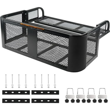 Costway ATV UTV Steel Cargo Hunting Rear Drop Basket Rack: Durable ...