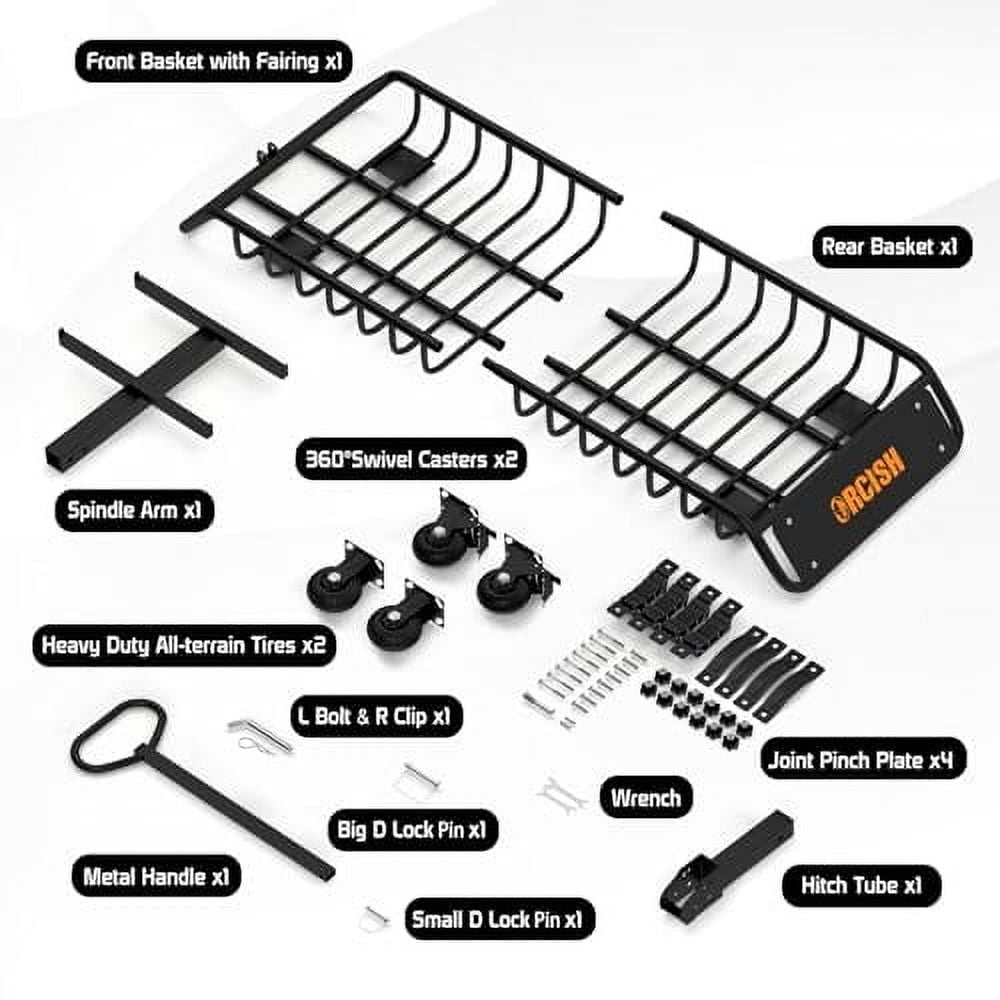 ORCISH 3 in1 Hitch Cargo Carrier/Roof Rack Basket/Heavy Duty Wagons ...
