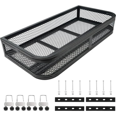 Costway ATV UTV Steel Cargo Hunting Rear Drop Basket Rack: Durable ...