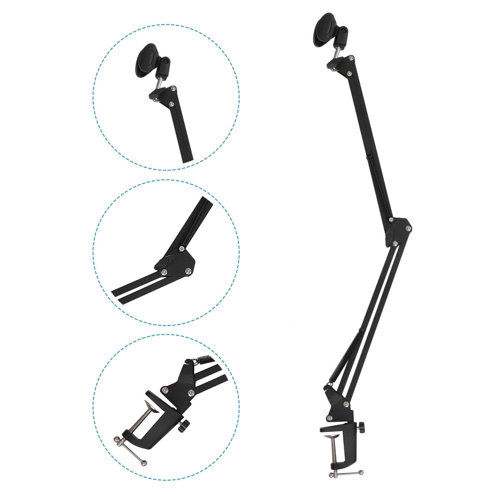 ORDDIART 1 Set Black Steel Aluminum Alloy Microphone Boom Arm Stand For ...