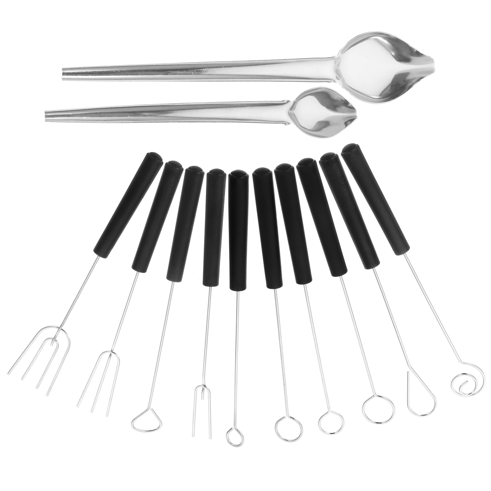 ORDDIART 1 Set Chocolate Dipping Kit Stainless Steel Spoons Forks For ...