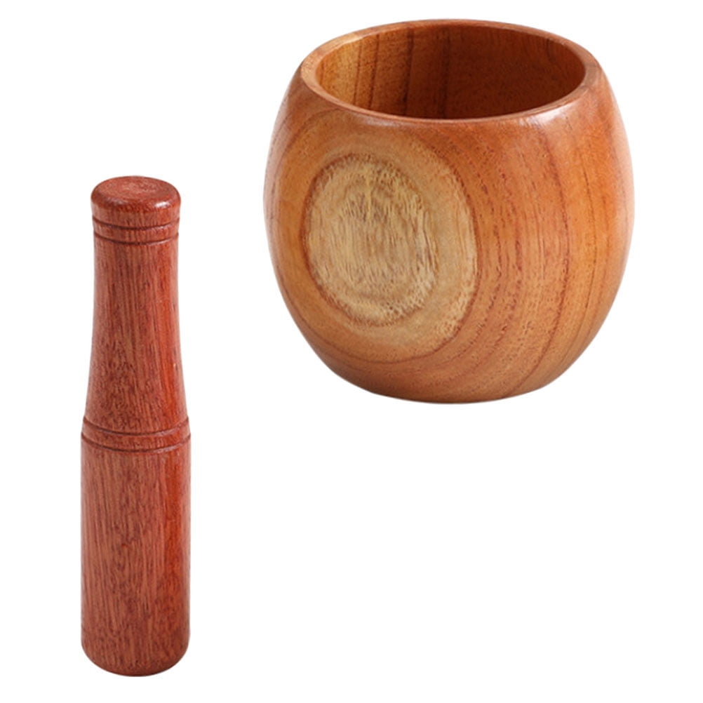 ORDDIART 1 Set Garlic Masher Cylindrical Chocolate Color Wood Manual ...