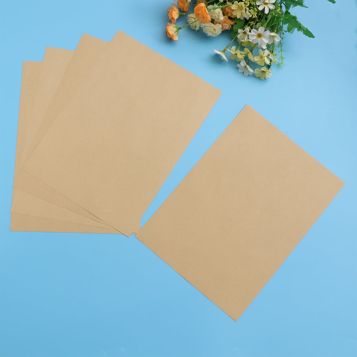 ORDDIART 100 Sheets Khaki Kraft Paper for Letter Writing and Users ...