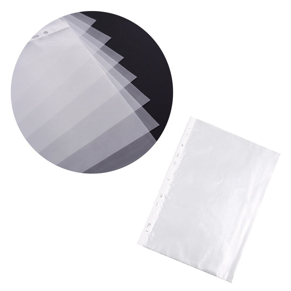 ORDDIART 100Pcs Multi Pocket Page Protectors Clear Paper Sleeves for ...