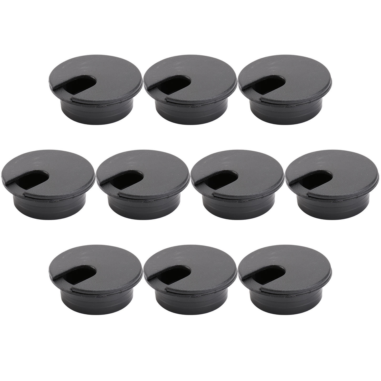 ORDDIART 10Pcs 4.3x4.3x1.7in Black Plastic Computer Desk Wire Hole ...