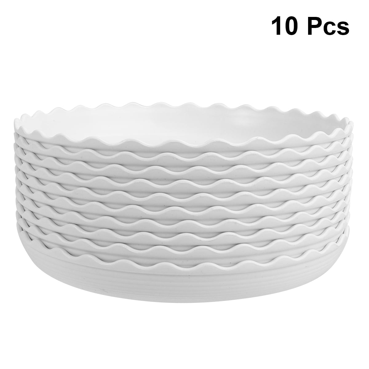 ORDDIART 10Pcs Round Plastic Flower Pot Water Receiving Tray for Indoor ...
