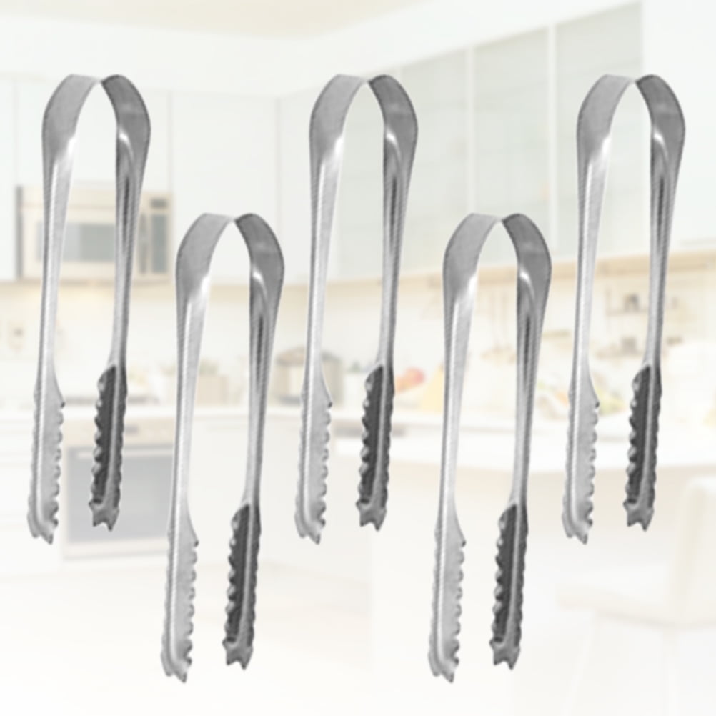 ORDDIART 10Set Mini Tongs for Ice and Sugar Cubes 430 Stainless Steel ...