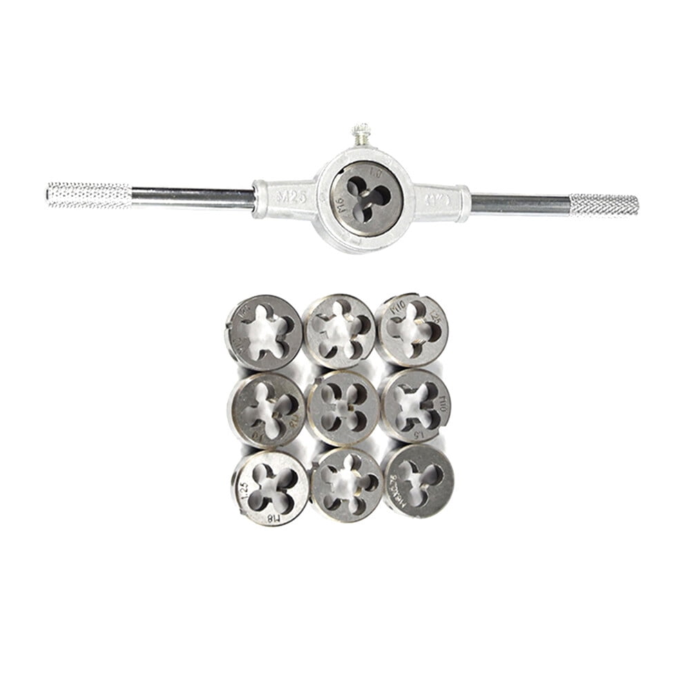 ORDDIART 11-Piece Steel Die Set Metric Threading Tools M10 for Machine ...