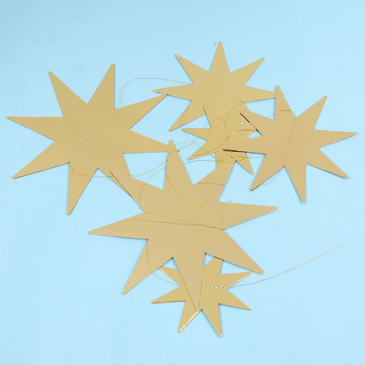 ORDDIART 12Pack Star Banner Mirror Finish Card Paper Party Decoration ...