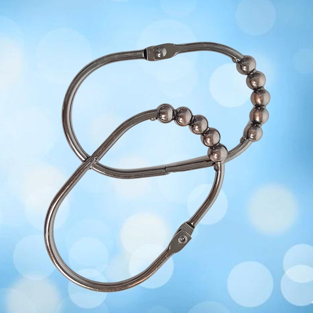 ORDDIART 12Pcs Set Gliding Smoothly Shower Curtain Rod Hooks Bronze ...