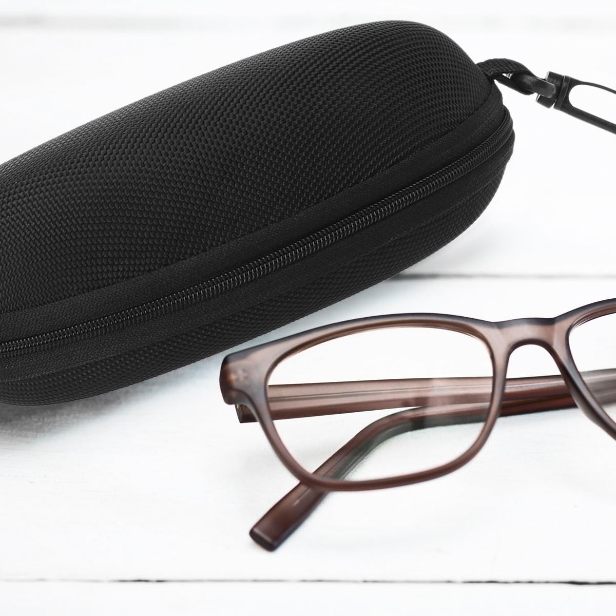 SOPOTUTU Travel Zipper Eyeglasses Case Protective Case for Glasses ...