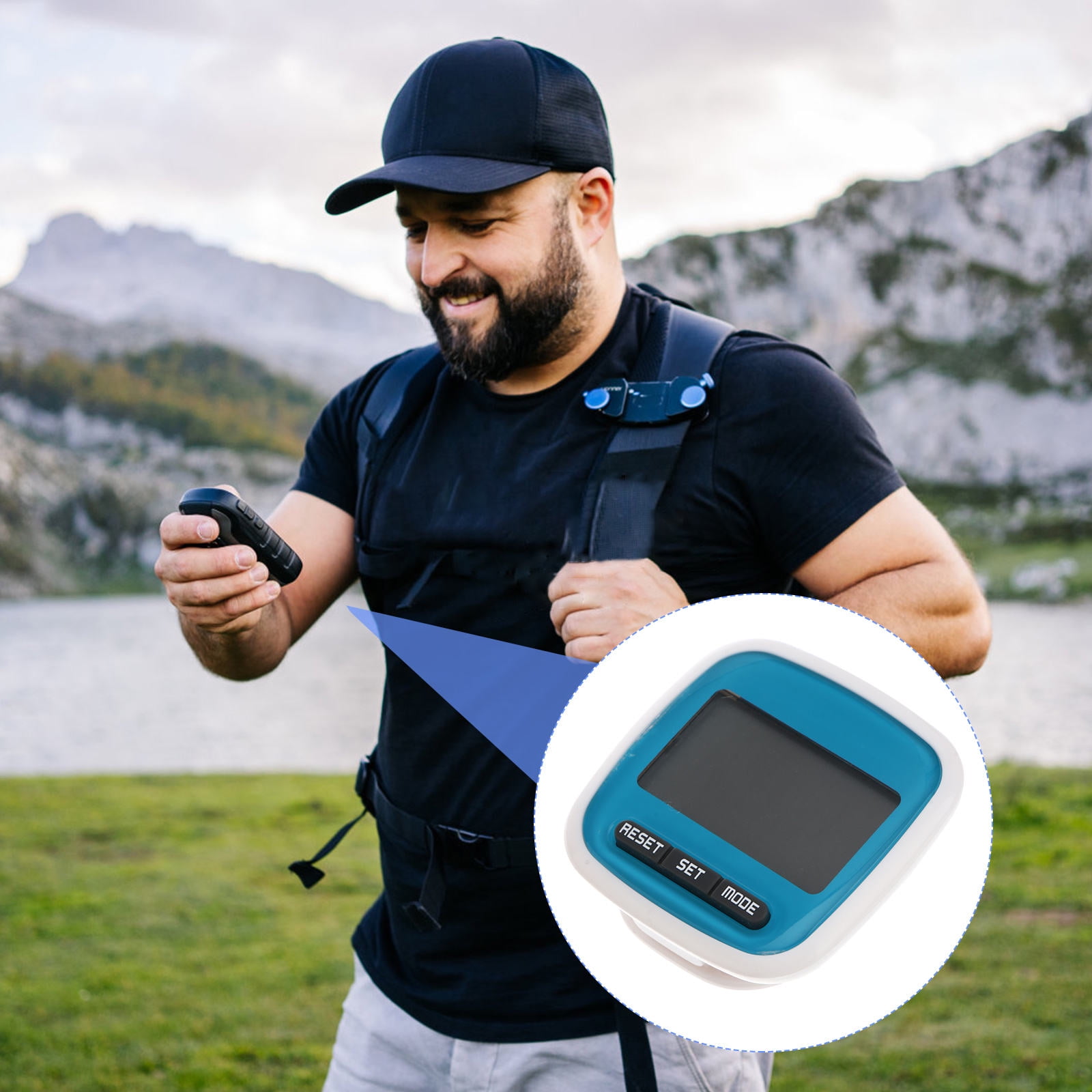 ORDDIART 1Pack Blue Pedometer Step Counter For Walking Distance ...