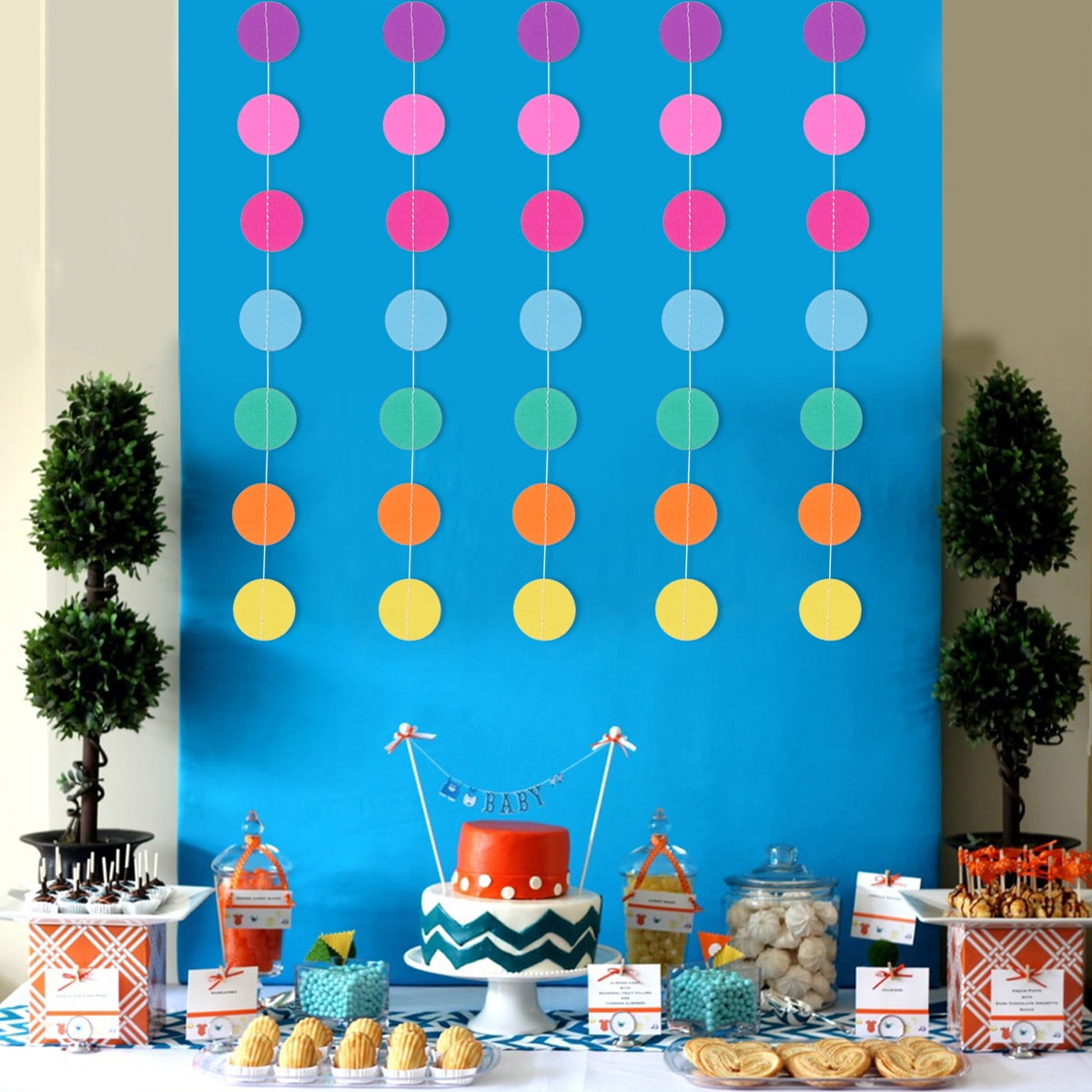 SOPOTUTU Hanging Gar Birthday Wall Decorations Assorted Color 1Pcs ...