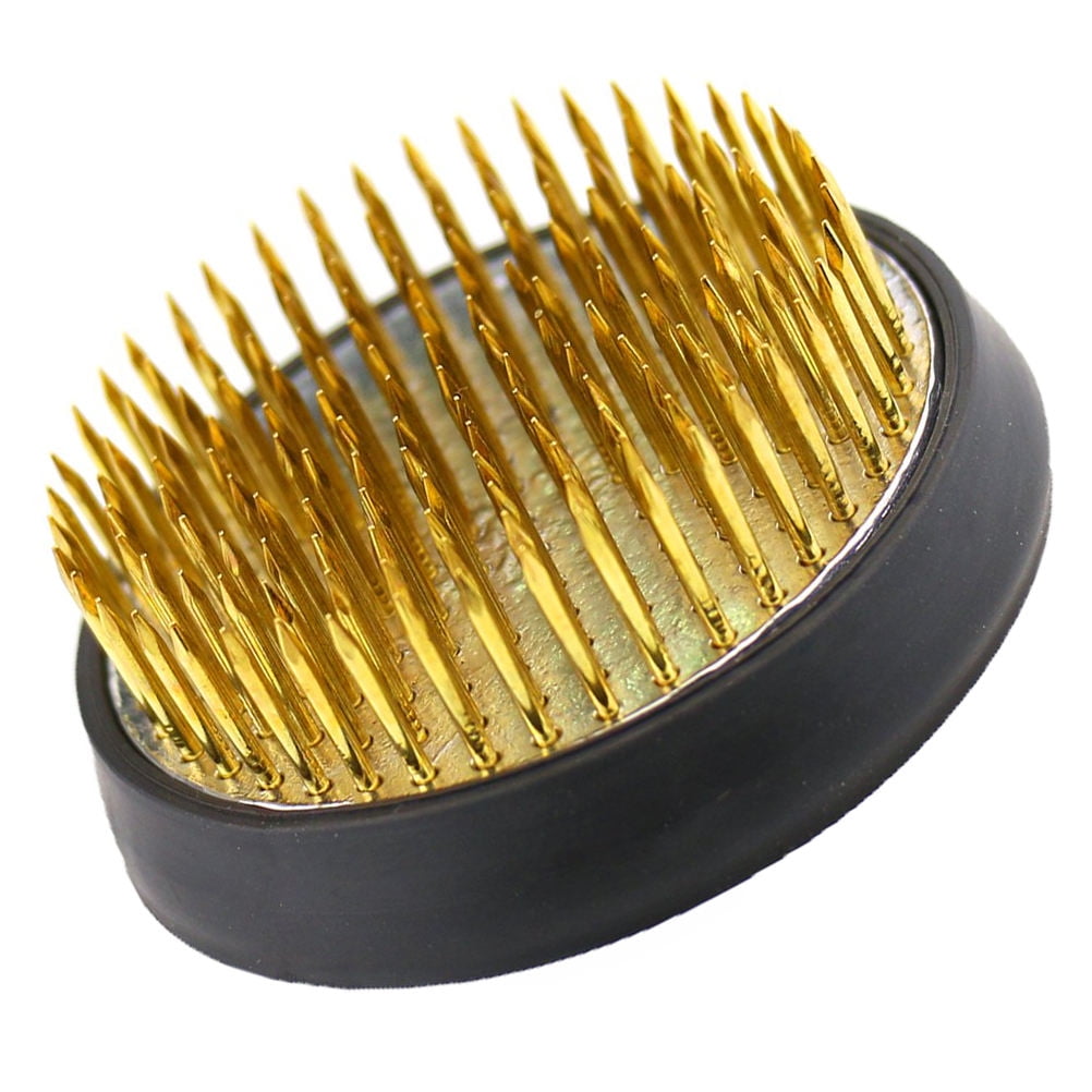 SOPOTUTU Flower Holder Black Round Copper Pin for Easy Flower ...