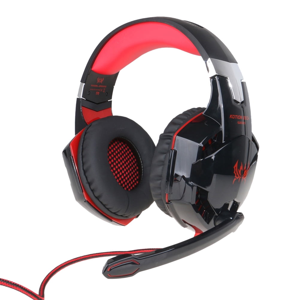 ORDDIART 1Pack Leather Gamer Headset with Stereo Surround Sound and ...