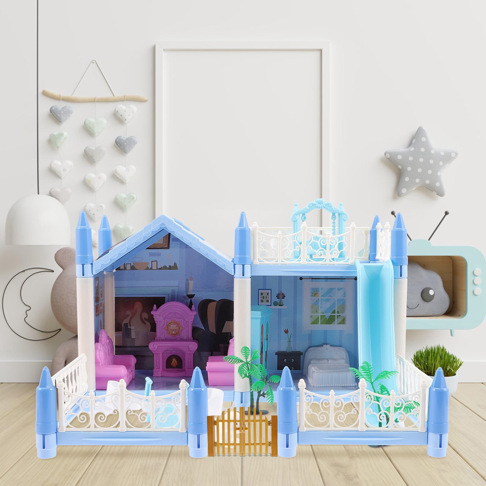 ORDDIART 1Pack Miniature Gate Toy Gate Shape Wooden Birch Plastics For ...