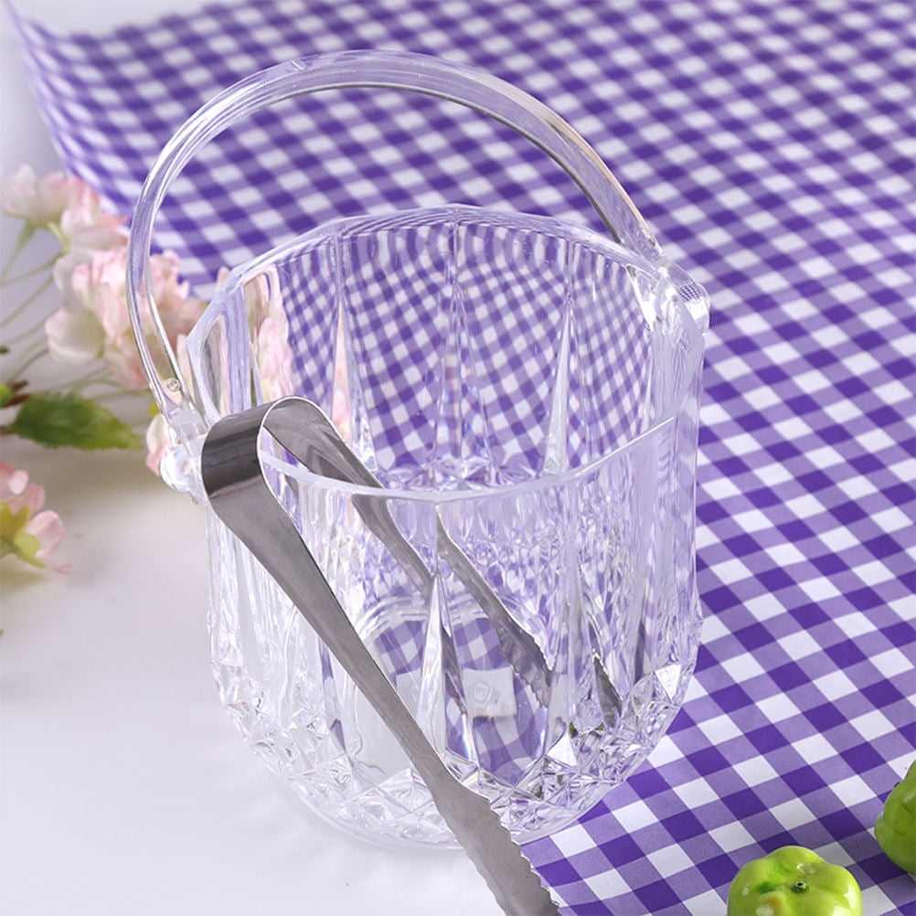 ORDDIART 1Pack Portable Ice Bucket Clear Beverage Tub For Parties ...