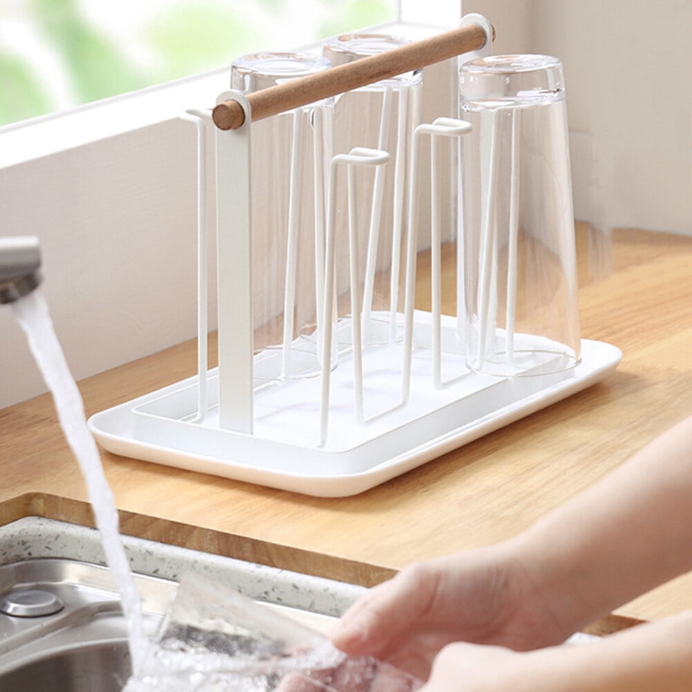 ORDDIART 1Pack Tumbler Drying Stand with Organizer for Mugs and Bottles ...