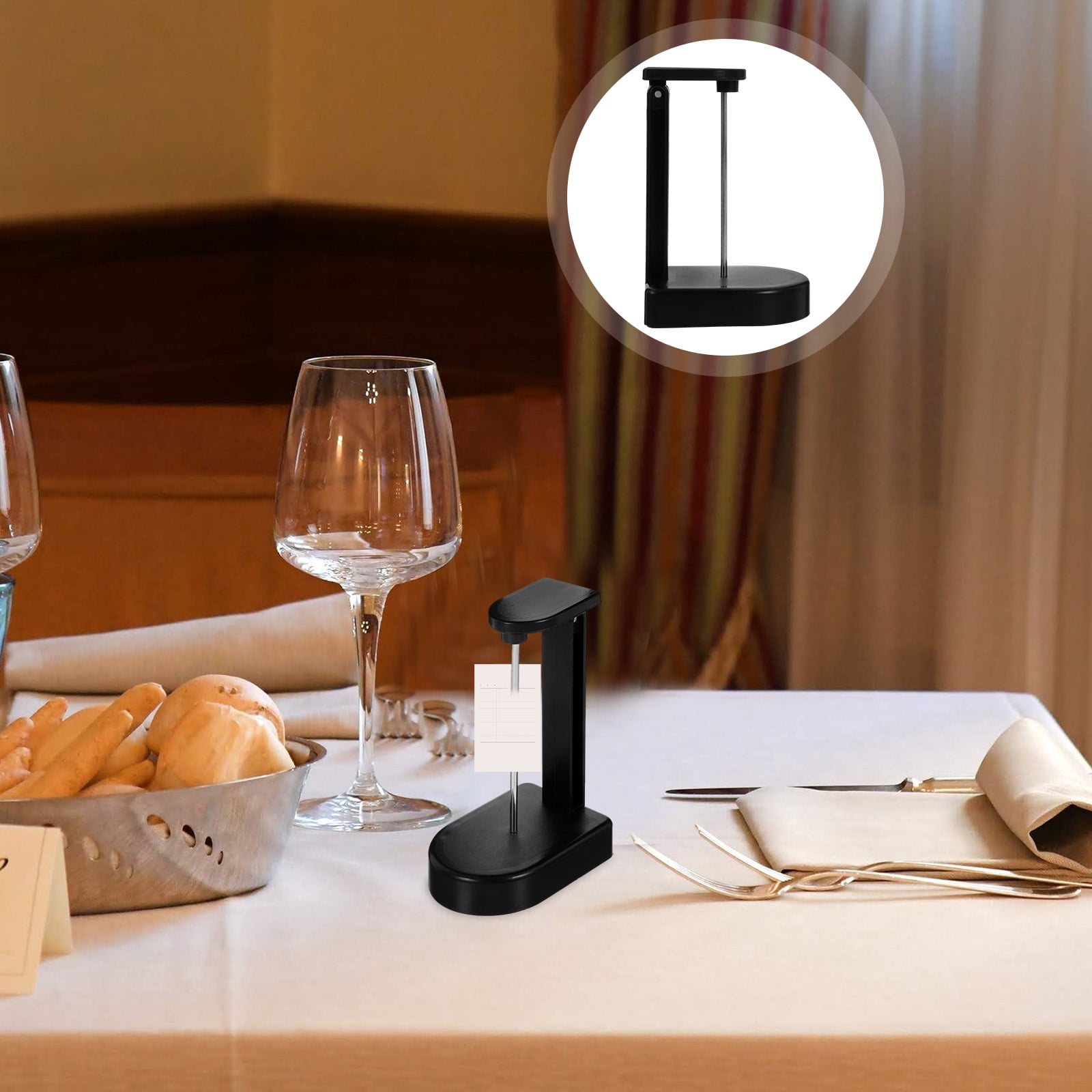 ORDDIART 1Pcs Black Plastic Receipt Keeper for Bill Organizing in ...