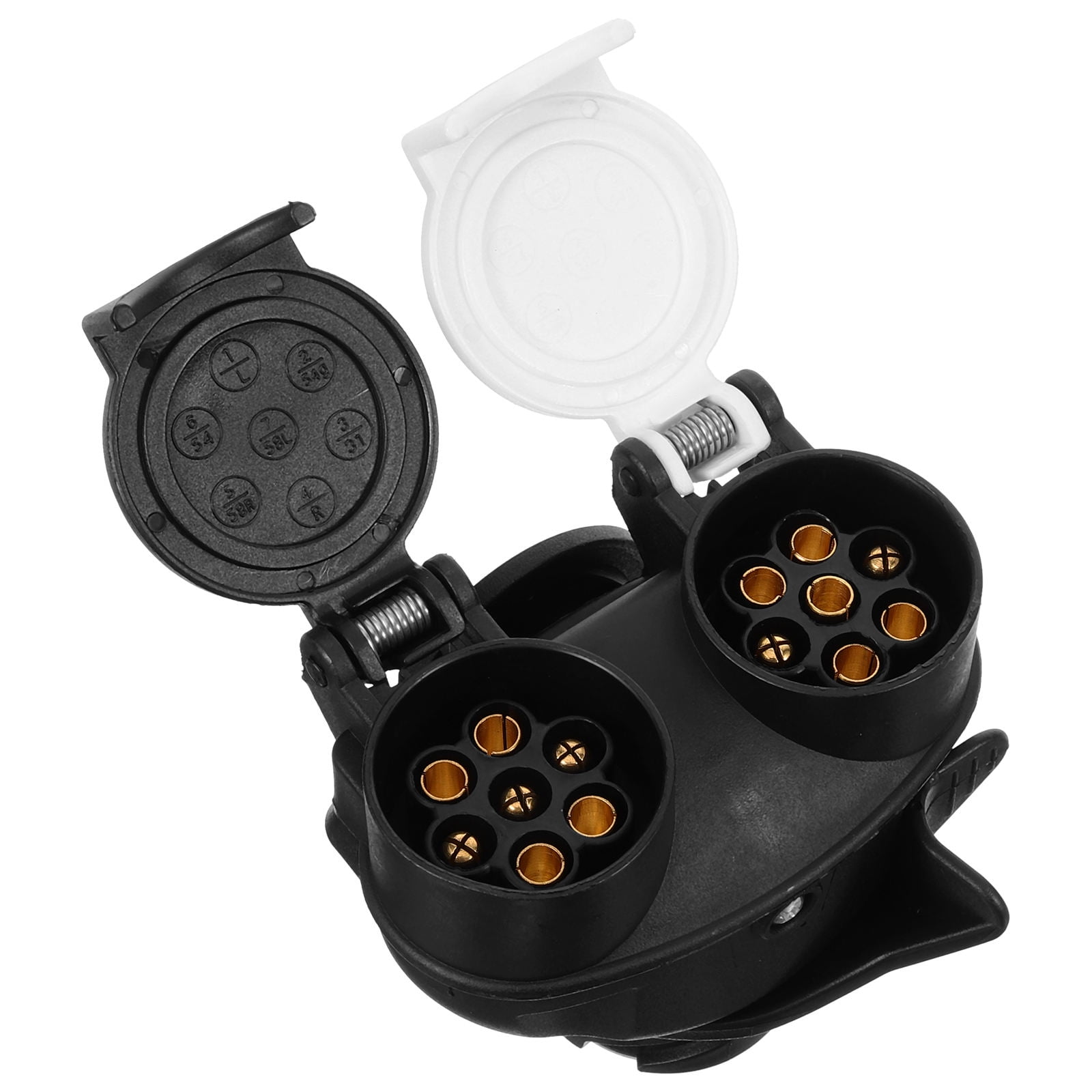 ORDDIART 1Pcs Black Round Trailer Socket for Trailer Plug Adapter and ...