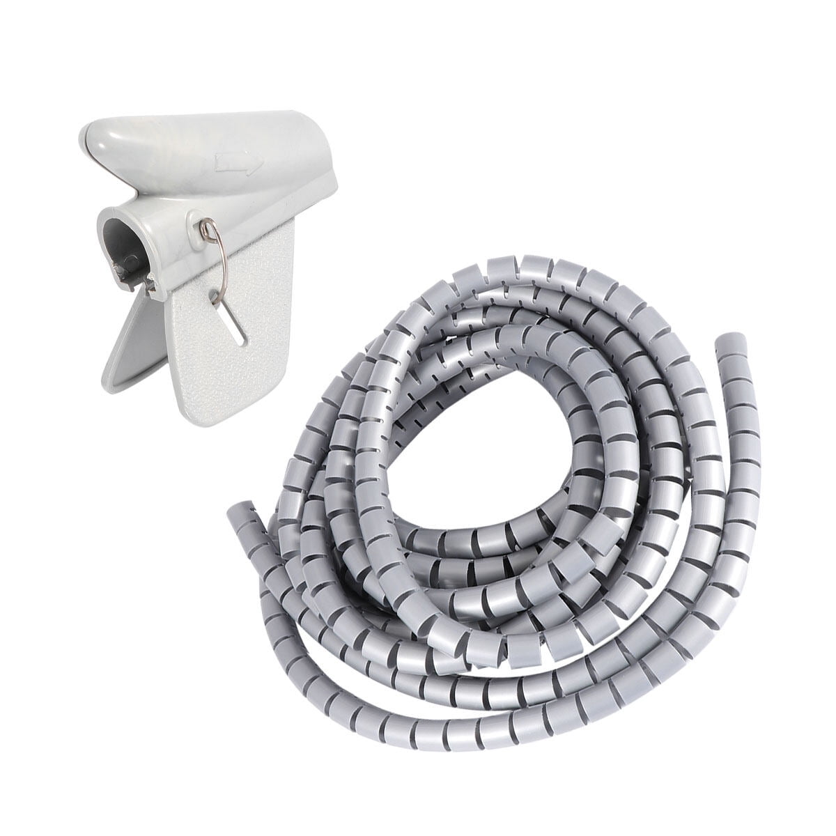 ORDDIART 1Pcs Spiral Cable Wire Wrap Tube Grey PE for Cord Management ...