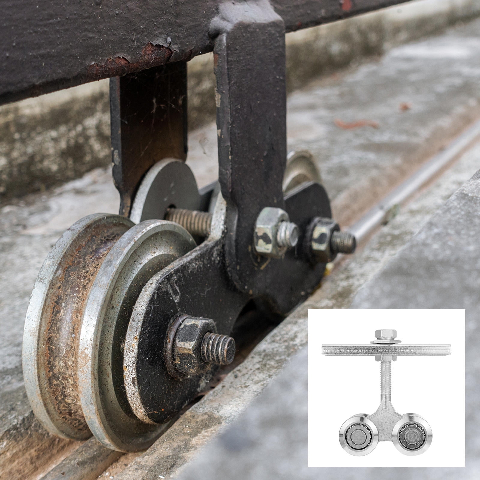 ORDDIART 1Pcs Steel Silver Sliding Door Roller for Industrial Doors ...