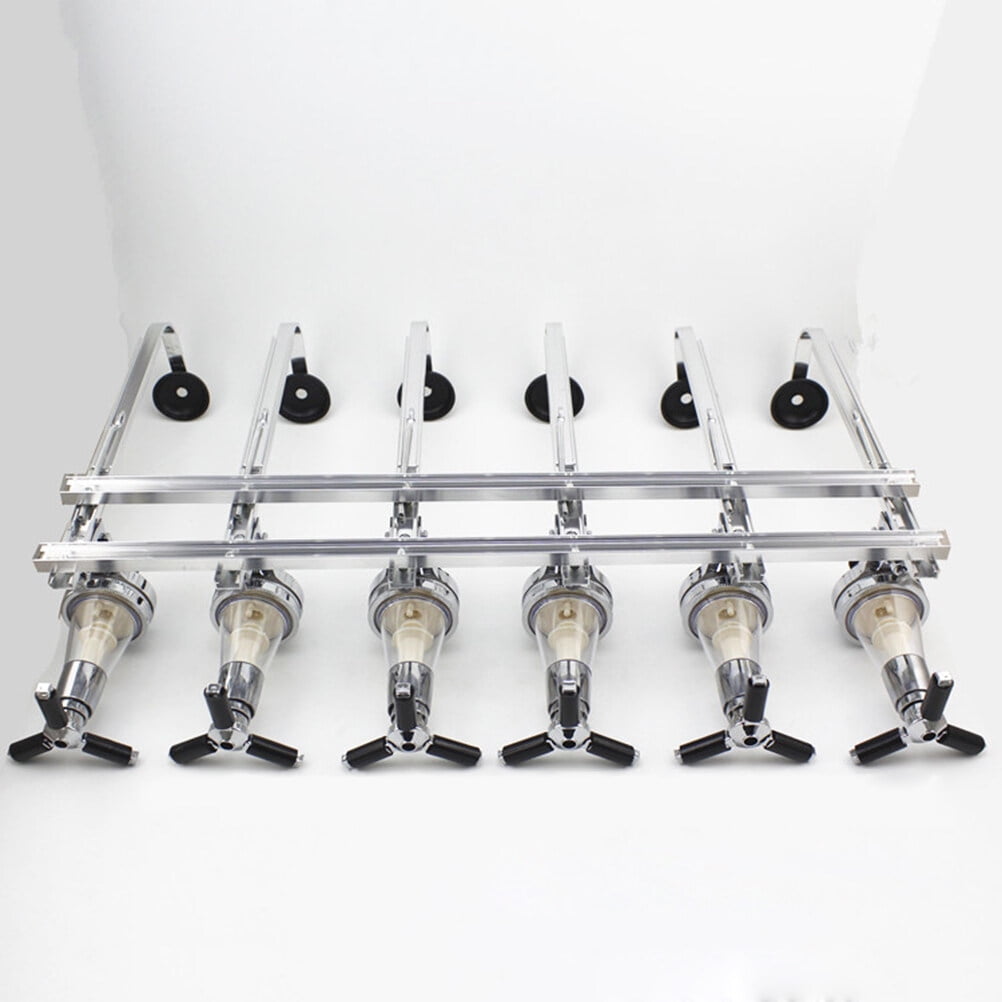 SOPOTUTU Aluminum Alloy Beverage Dispenser Stand Silver for Wine Beer ...