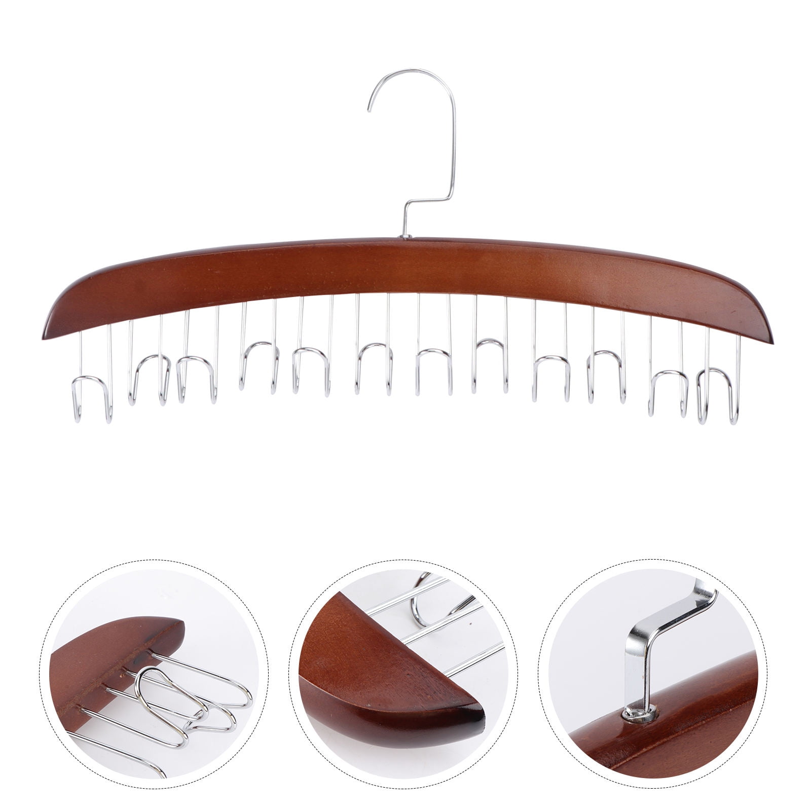 ORDDIART 1Set Rotating Twirl Wooden Tie Rack For Hanging Belts And ...