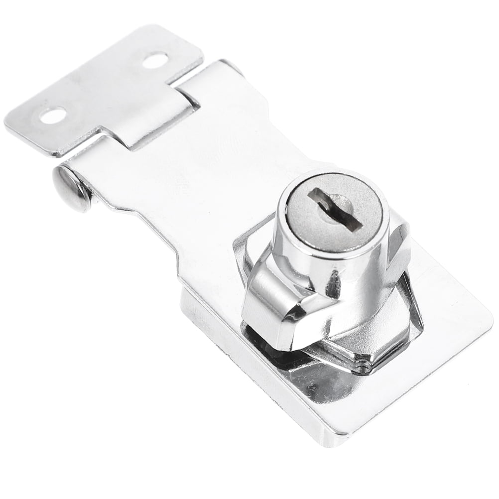 ORDDIART 1Set Silver Anti Theft Hasp Lock for Small Doors Cabinet Hasp ...