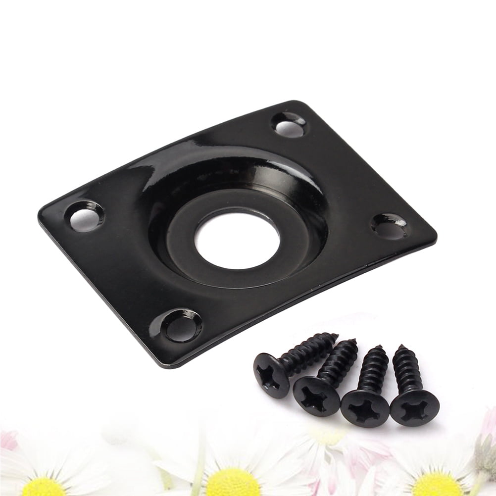 ORDDIART 1Set Standard Indented Jack Socket Plate Electric Guitar Jack ...