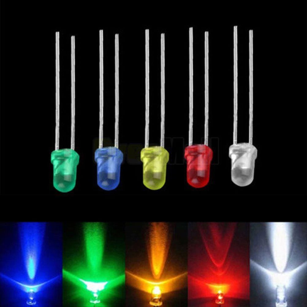 SOPOTUTU 200-Piece Assorted Color Diffused LED Emitting Diodes Set for ...