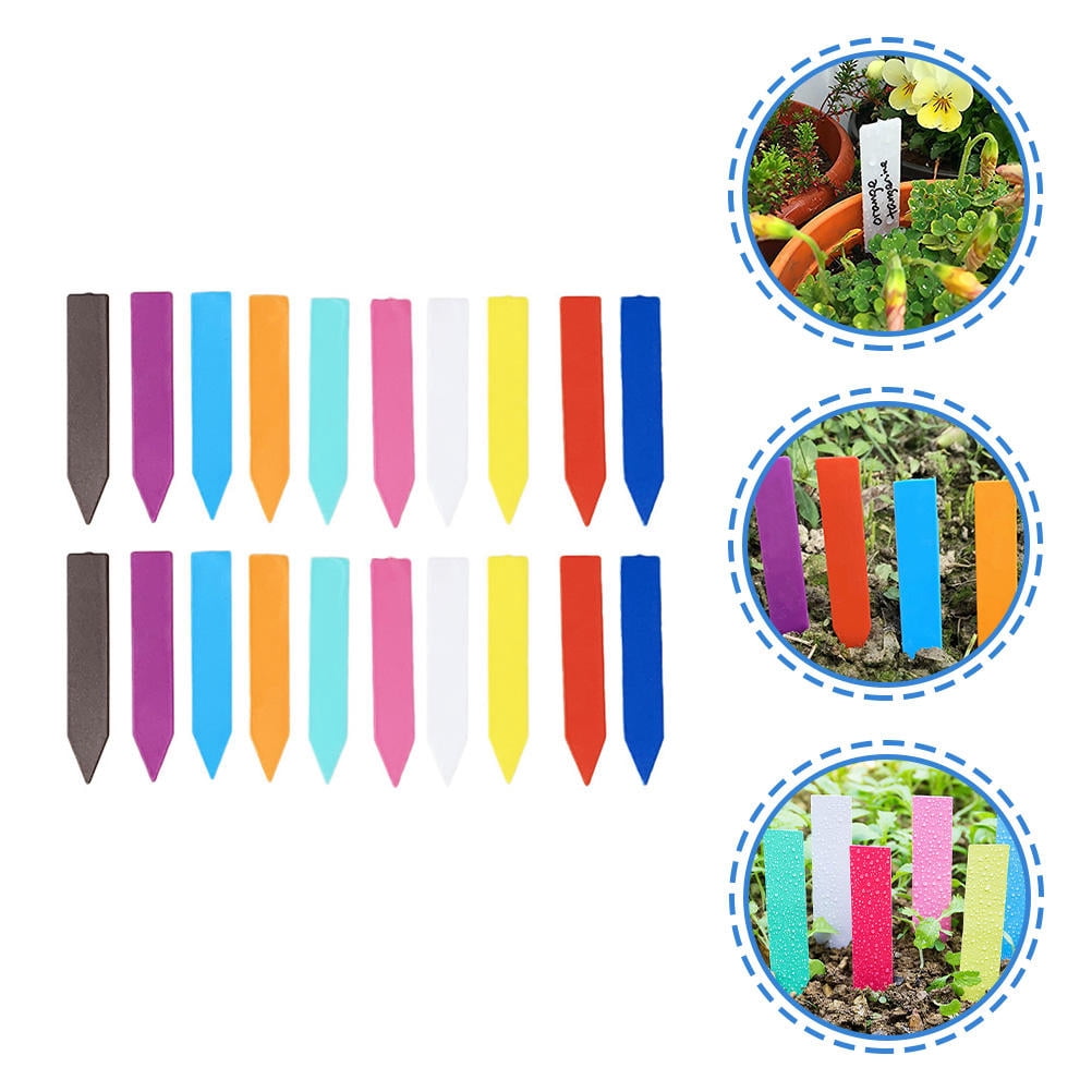 SOPOTUTU 200Pcs Plant Markers Assorted Colors PP Material Easy to Write ...