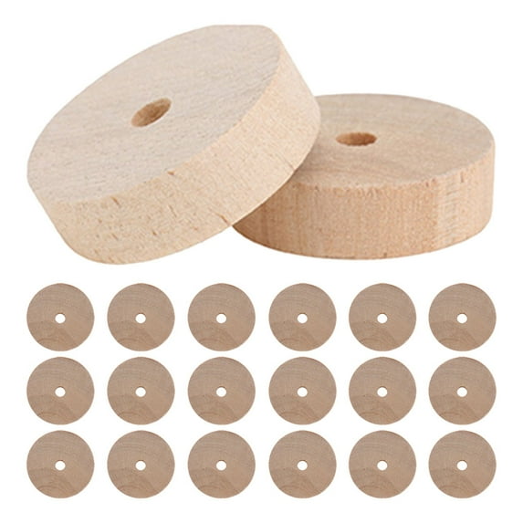 ORDDIART 20Pack Wood Wheels for Crafts and Diy in Beige 1.1x1.1x0.4in ...