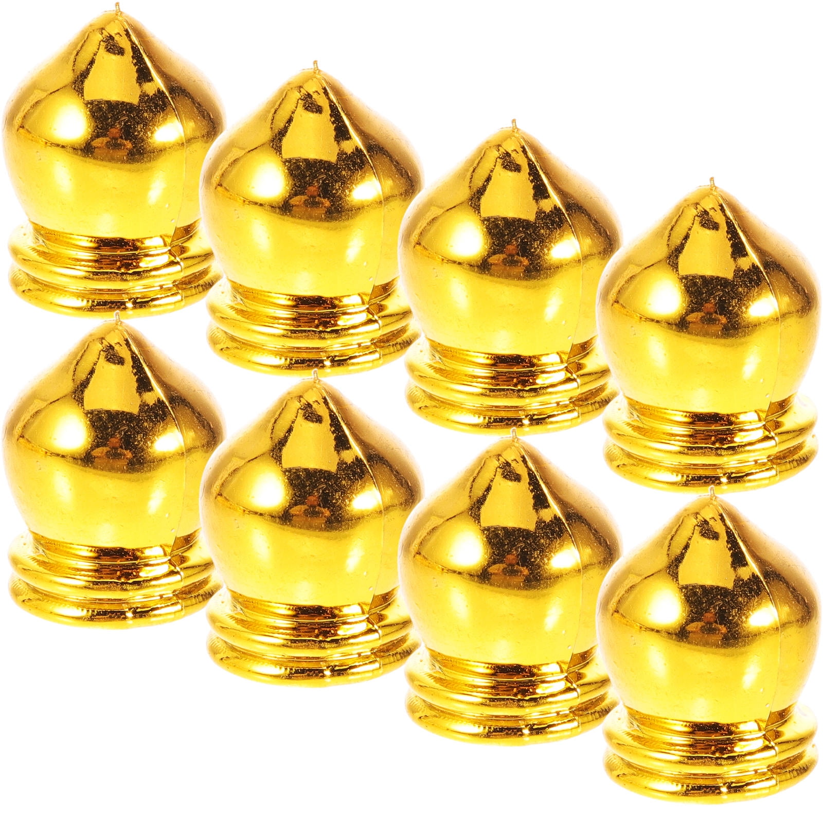 SOPOTUTU Creative Golden Plastic Flag Pole Cap for Garden Flags 20Pcs ...