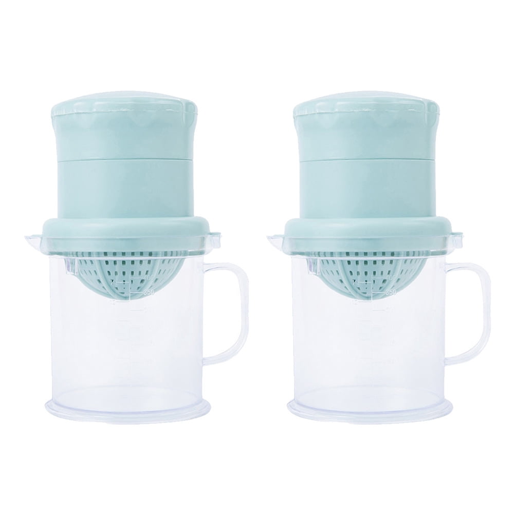 ORDDIART 2Pack Fruit Juice Squeezer Blue Plastic Hand Pressure Juicing ...