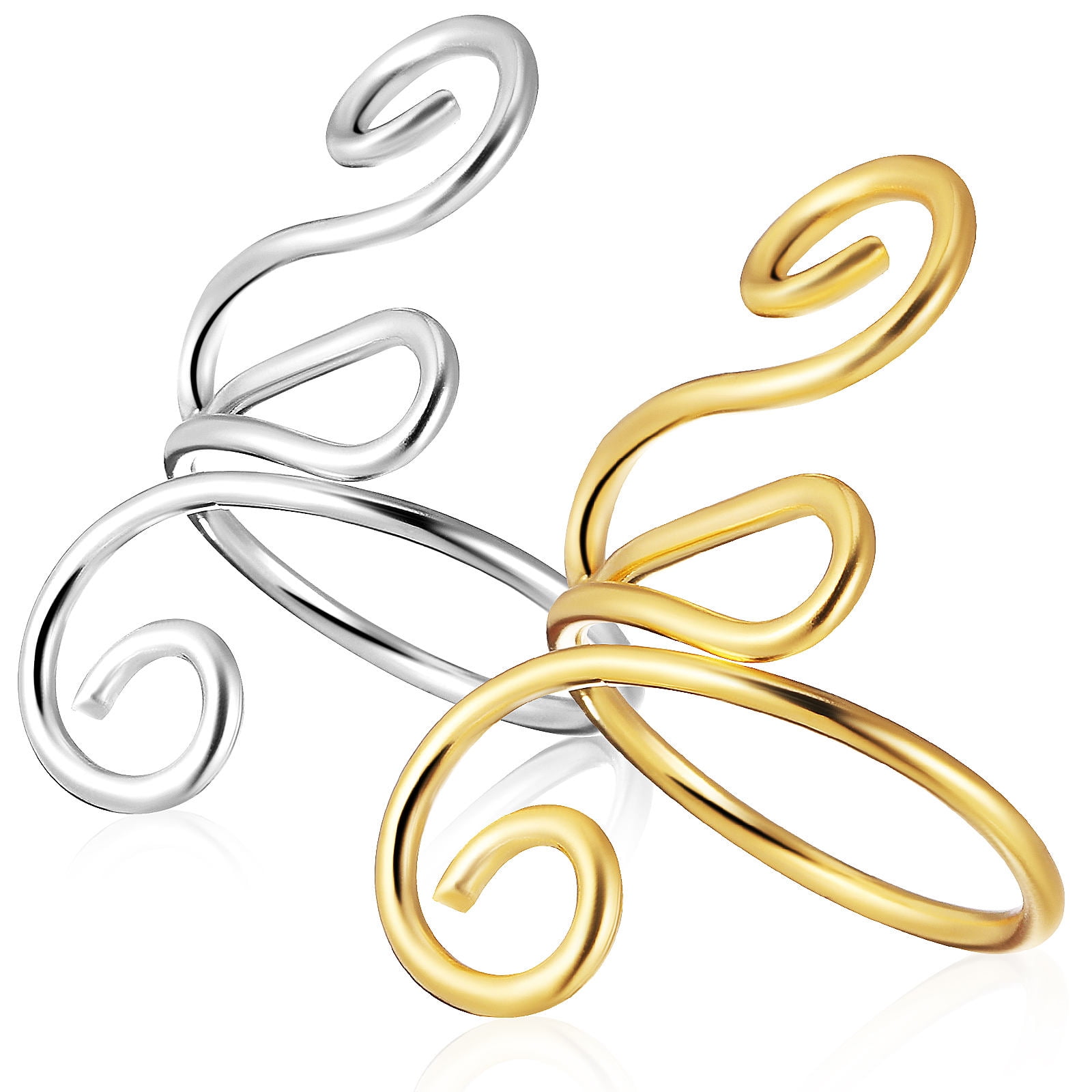 ORDDIART Adjustable Crochet Rings Metal Yarn Guide 2 Pcs 1.4x0.8x0.8in ...