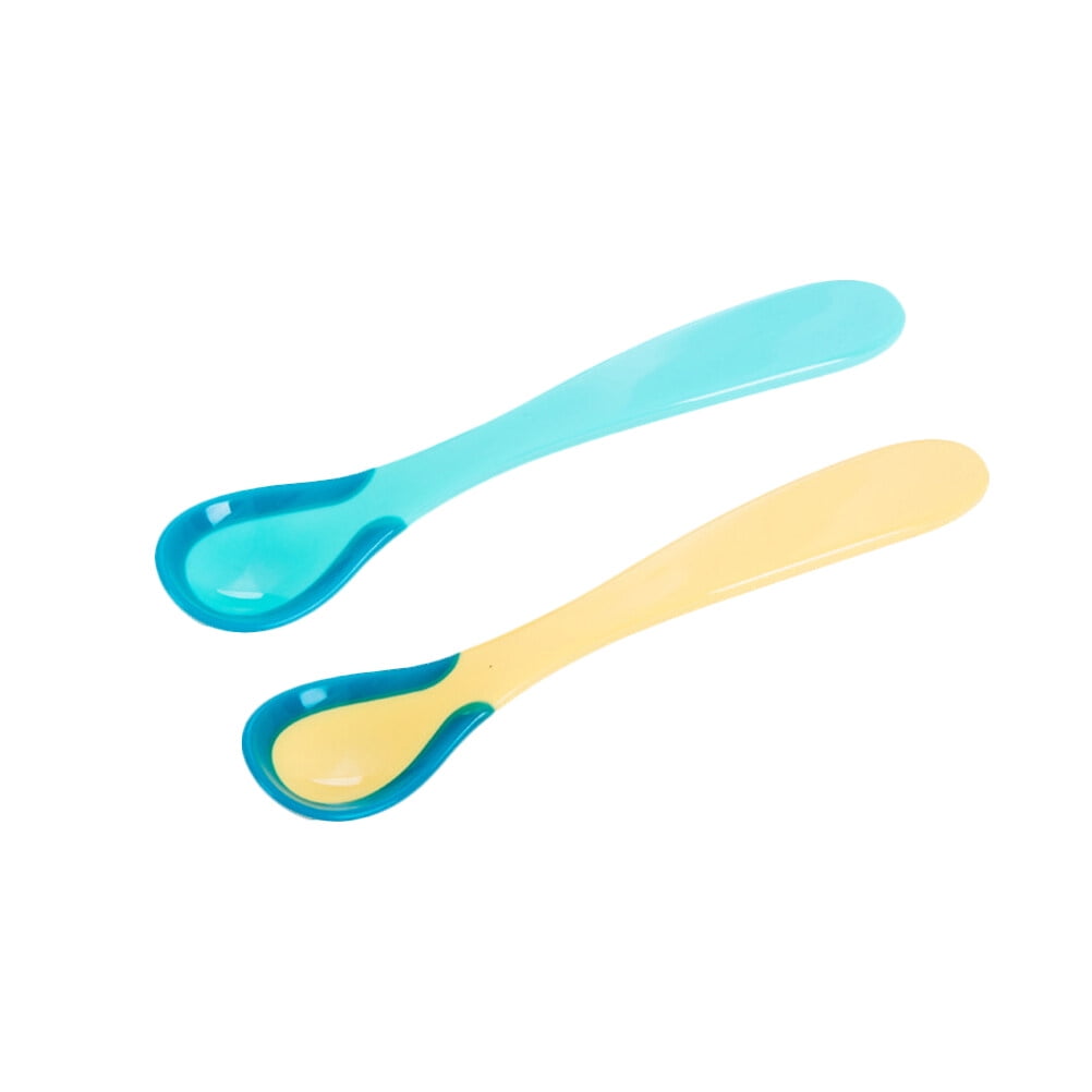 ORDDIART 2Pcs Infant Safety Spoon Pp Color Changing Spoons for Newborns ...