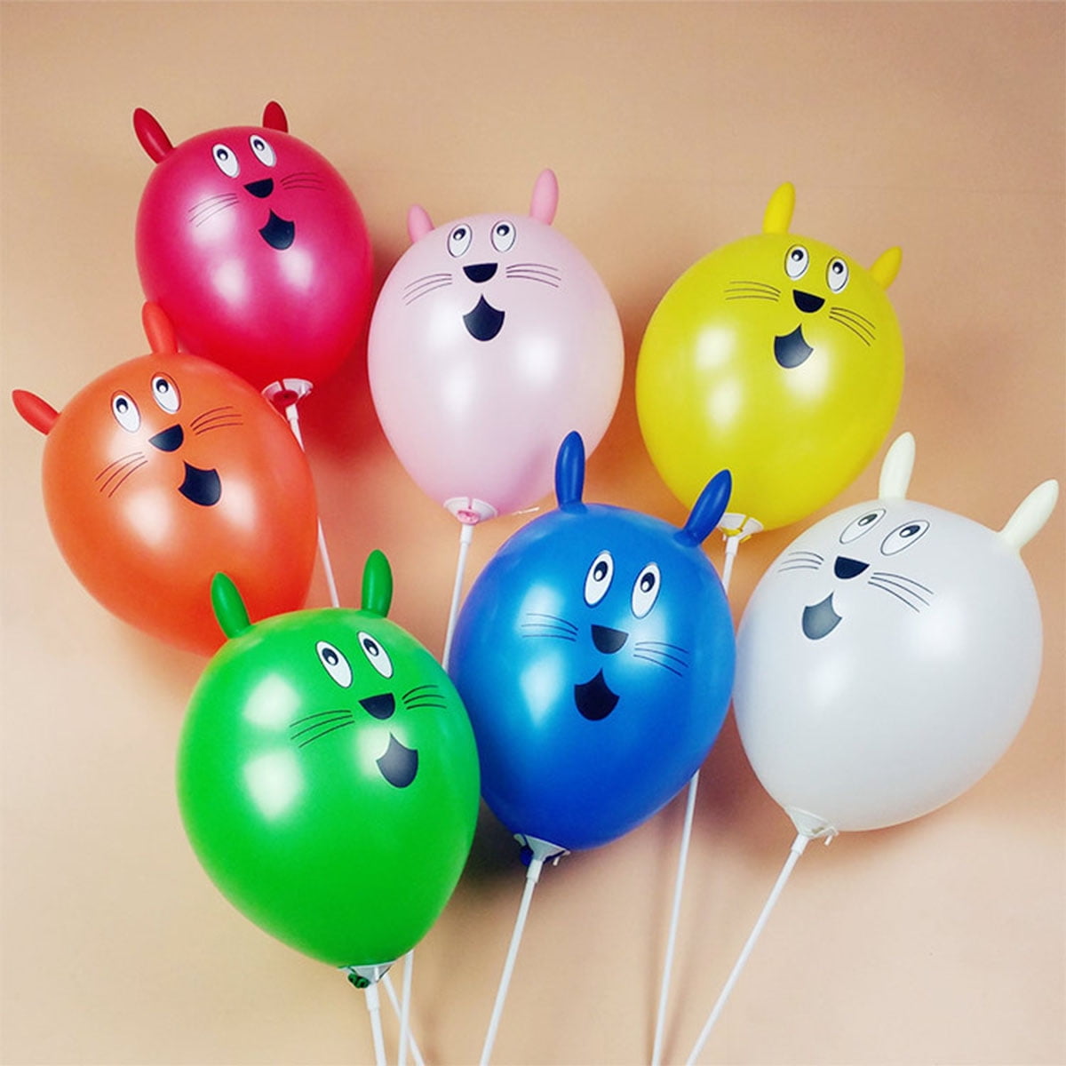 ORDDIART 30Pcs Rabbit Ear Shape Latex Balloon for Kids Birthday Party ...